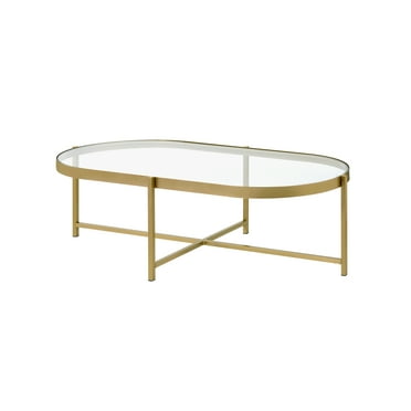 Meridian Furniture Doma Round Matte Black Metal Coffee Table with Glass ...
