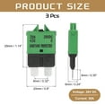 Uxcell 3 Pack 28V DC 30A Green ATC/ATO Manual Mini Resettable Fuse - Walmart.com