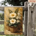 8x12 Inch Rustic Oil Painting Wall Art, Creamy White Dahlia Flowers in ...
