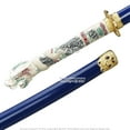 Open Mouth Highlander Dragon Samurai Katana Sword with Blue Scabbard ...