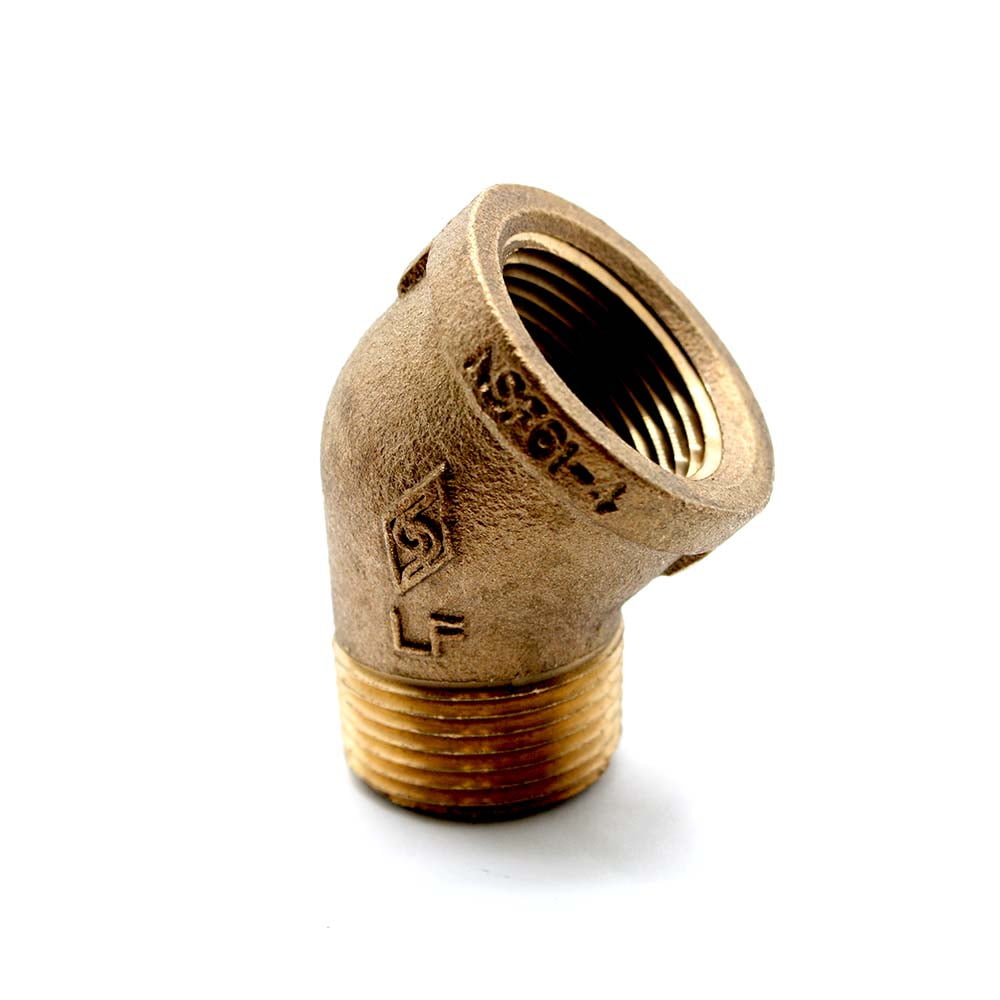 Thrifco 5317054 1-1/2 Inch 45 Brass St Elbow - Walmart.com