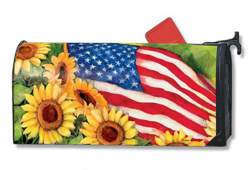 Mailwrap American Sunflowers Large Mailbox Cover Fits Oversized mailwrap-american-sunflowers-large-mailbox-cover-fits-oversized