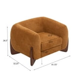 Irlas Modern Boucle Upholstery Club Chair, Armchair with Unique ...