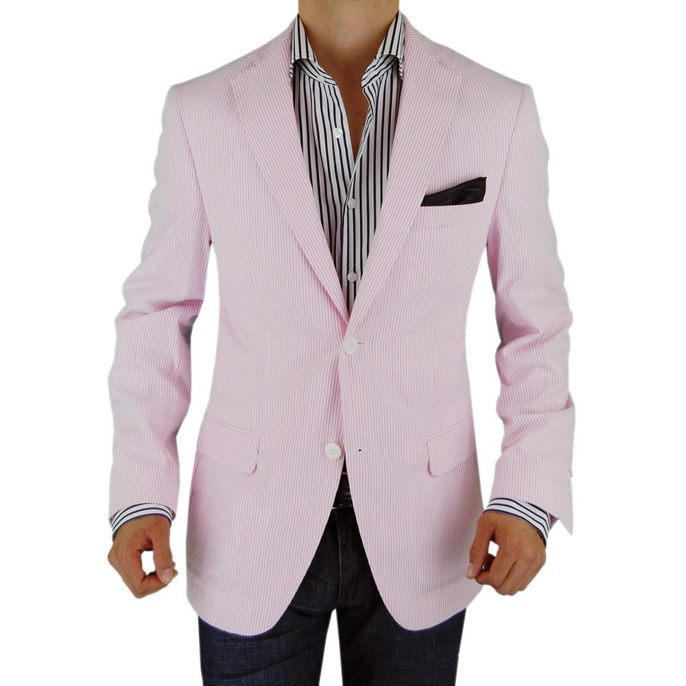 Darya Trading - DTI BB Signature Men's Seersucker 2 Button Blazer Trim ...