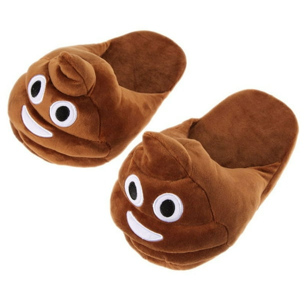 Poop Emoji Slippers - Walmart.com