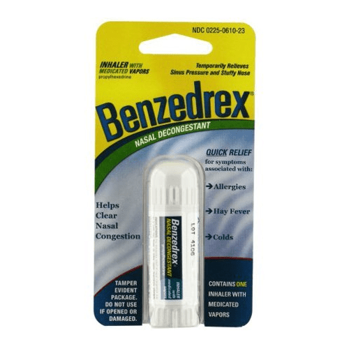 Benzedrex Inhaler Nasal Decongestion Quick Relief Temporary Allergies ...