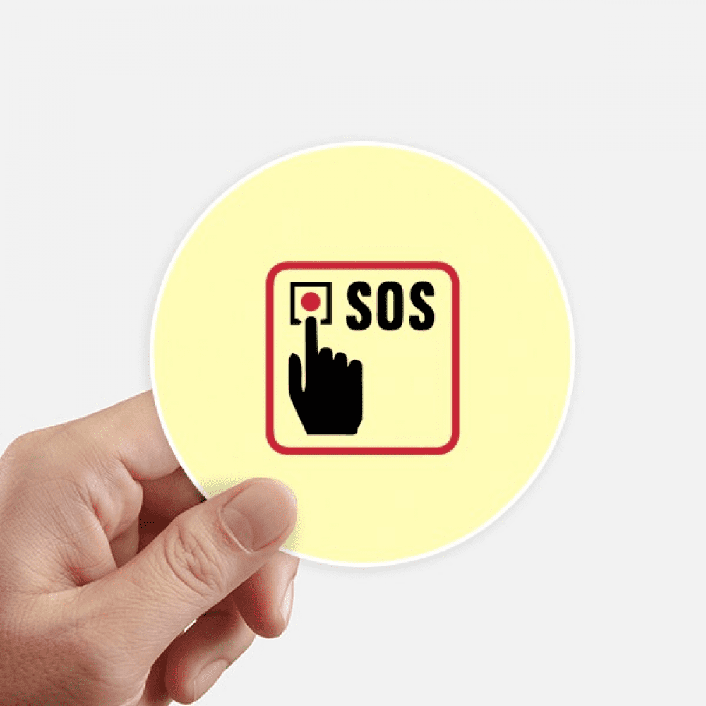 Fire Alarm Call Button Art Deco Fashion Sticker Round Wall Suitcase ...