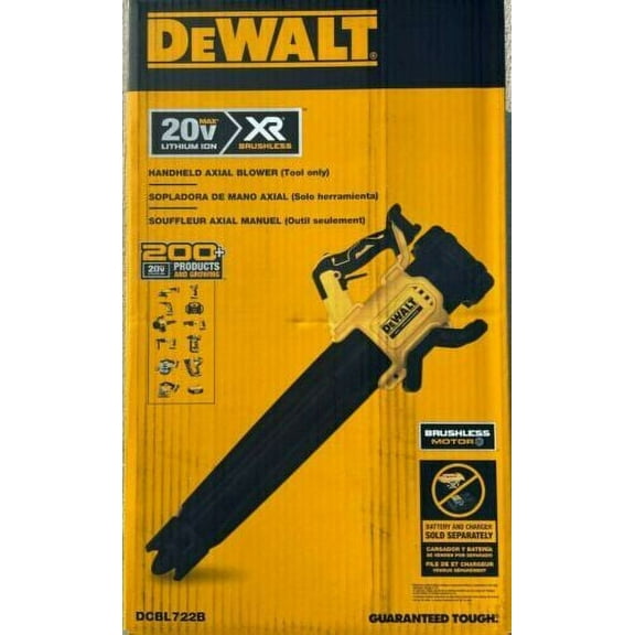 DEWALT 20V MAX XR Brushless Cordless Handheld Blower Kit, 450 CFM, 125 ...