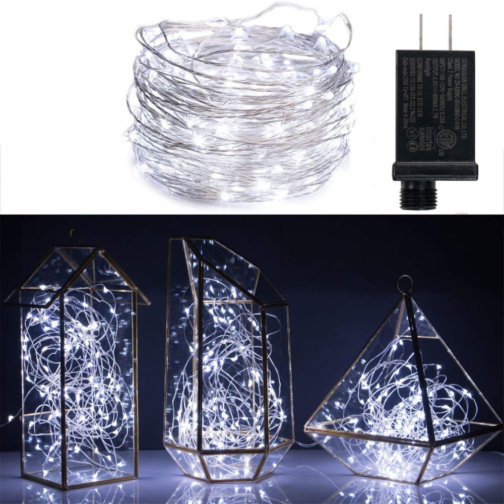 100 LED 33ft Halloween Fairy String Lights Adapter Powered,Starry Wire ...