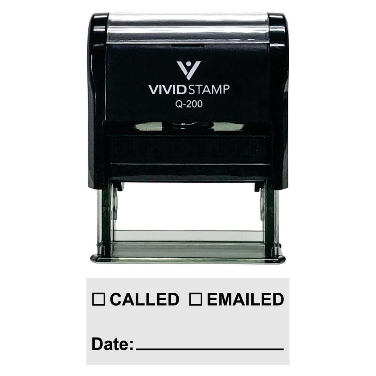 Vivid Stamp Called Emailed With Date Line Self-Inking Office Rubber ...