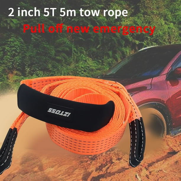 Peggybuy Car Tow Cable 5 Tons Capacity Emergency Off Road Towing Rope ...