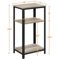 Yaheetech Slim Open Shelf Industrial End Table, 2-Tier for Small Spaces ...