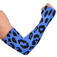 Blue Background Pattern UV Protection Cooling Arm Sleeves, Compression ...