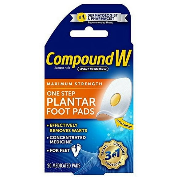 Compound W Maximum Strength One Step Wart Remover Pads, Salicylic Acid ...