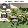 Amijoy Patio Cast Aluminum Table, 31 Inch Diameter Round Table with ...