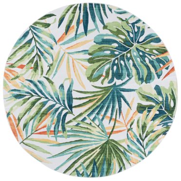 SAFAVIEH Malibu Faris Botanical Polyester Machine Washable Area Rug ...