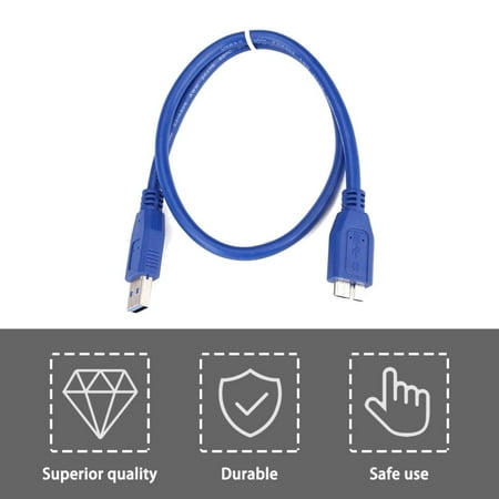 USB 3.0 A To Micro B Cable For WD Seagate Samsung External Hard Drive ...