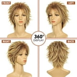 Creamily Blonde Wig with Bangs Layered Short Blonde Wigs for Women ...