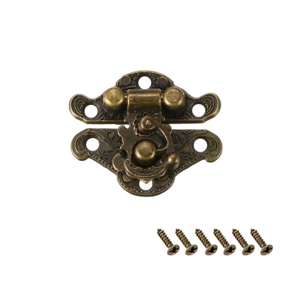 Uxcell Wood Case Chest Box Rectangle Clasp Closure Hasp Latches Bronze ...