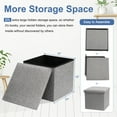 Aceur 12'' Foldable Storage Ottoman Cube, Footrest, Padded Seat, Space ...