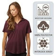 AllPro Women's Performance Polo Shirt 100% Polyester Pro-Lock Short ...