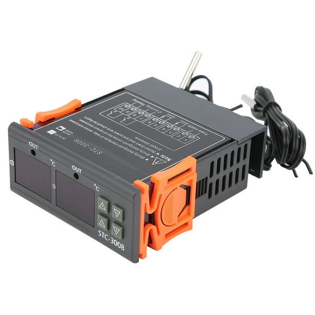 Temperature Thermostat Controller,STC-3008 Dual Display Dual ...