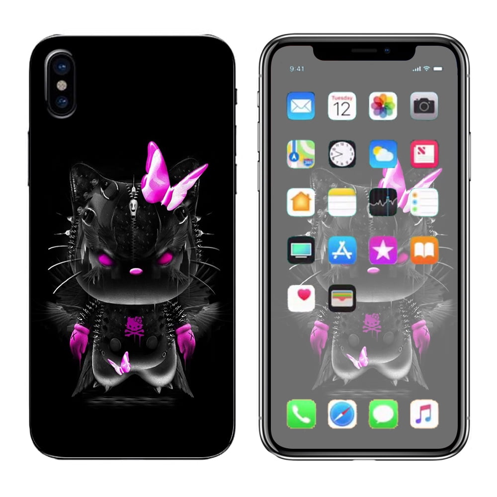 Skins Decals For Apple Iphone X 10 / Cute Kitty In Black - Walmart.com