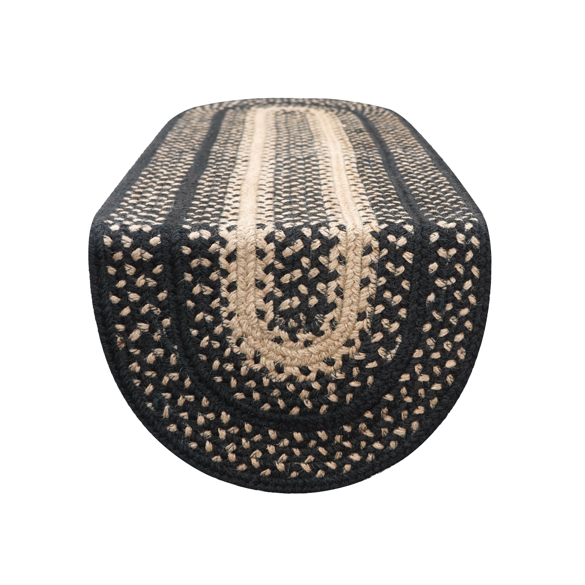 Homespice Manchester Jute 11x36" Black Table Runner, Rustic, Farmhouse ...