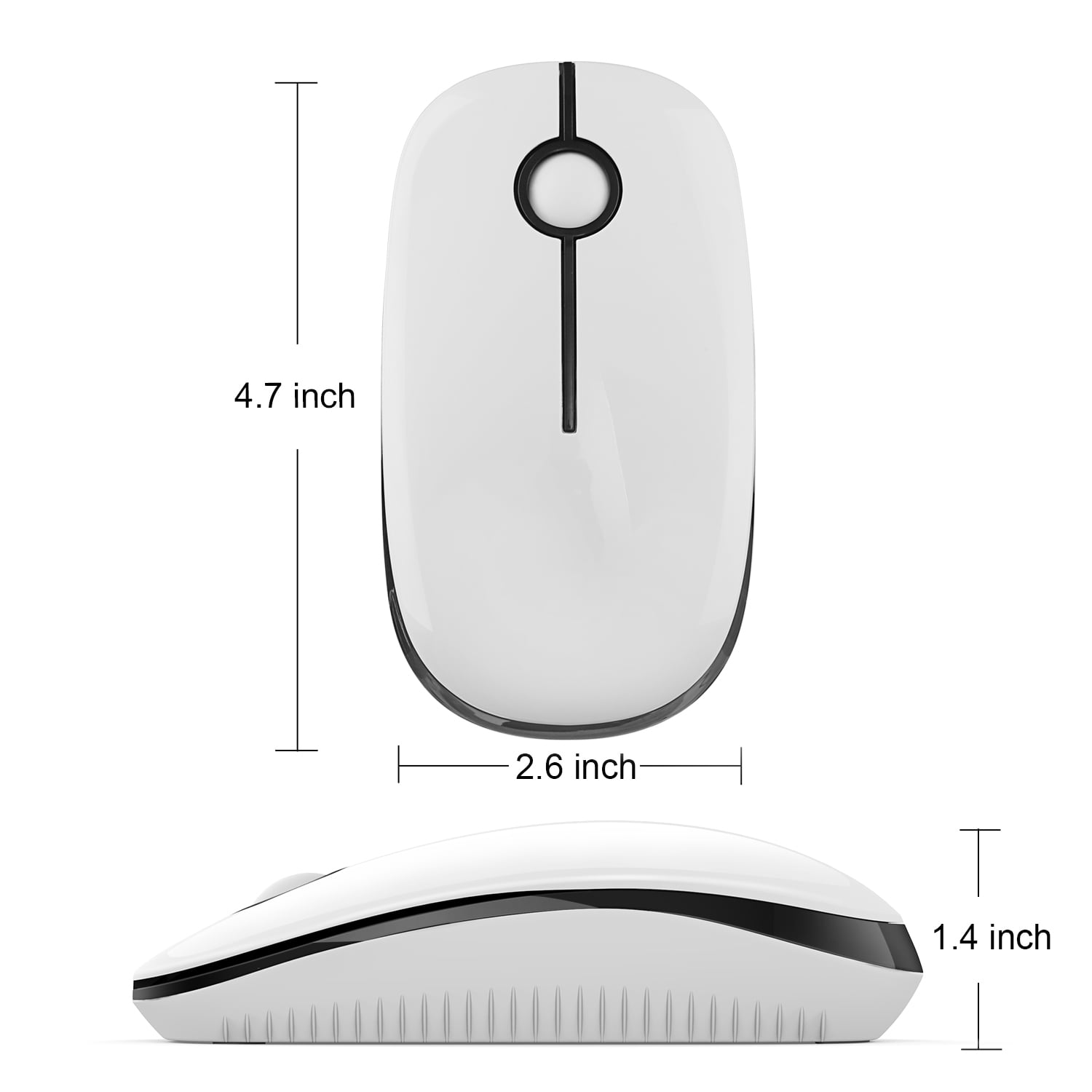Buy Vive Comb 2.4G Slim Wireless Mouse with Nano Receiver, Less Noise ...