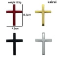 8PCS 3D Metal Cross Badge Stickers, 2.5×1.8 Inch Alloy Self-Adhesive ...
