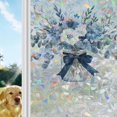 Blue Eucalyptus Leaves Vase on Linen Window Privacy Film,Heat Control ...