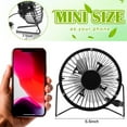 4-piece set 4-inch small fan, powerful silent 360° adjustable rotating ...