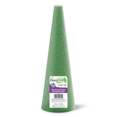 FloraCraft FloraFōM Foam Cone 3.8 inch x 11.9 inch Green - Walmart.com