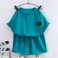AWZXDE Girls Knit Short Sleeve Outfit Summer Casual Two Piece Set for ...