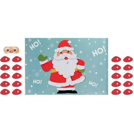 Pin the Nose on Santa Game - 2-Pack Christmas Party Fun Game Supplies ...