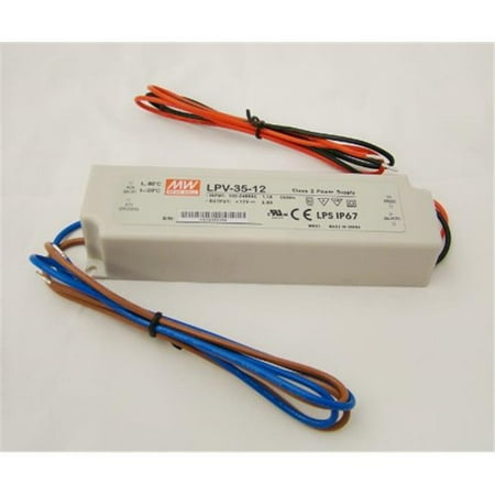 LED2020 LPV-35-12 Waterproof 35 Watt LED Power Supply Driver ...