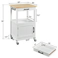 Yaheetech Rolling Kitchen Island Cart with Storage, Suitable for Dining ...