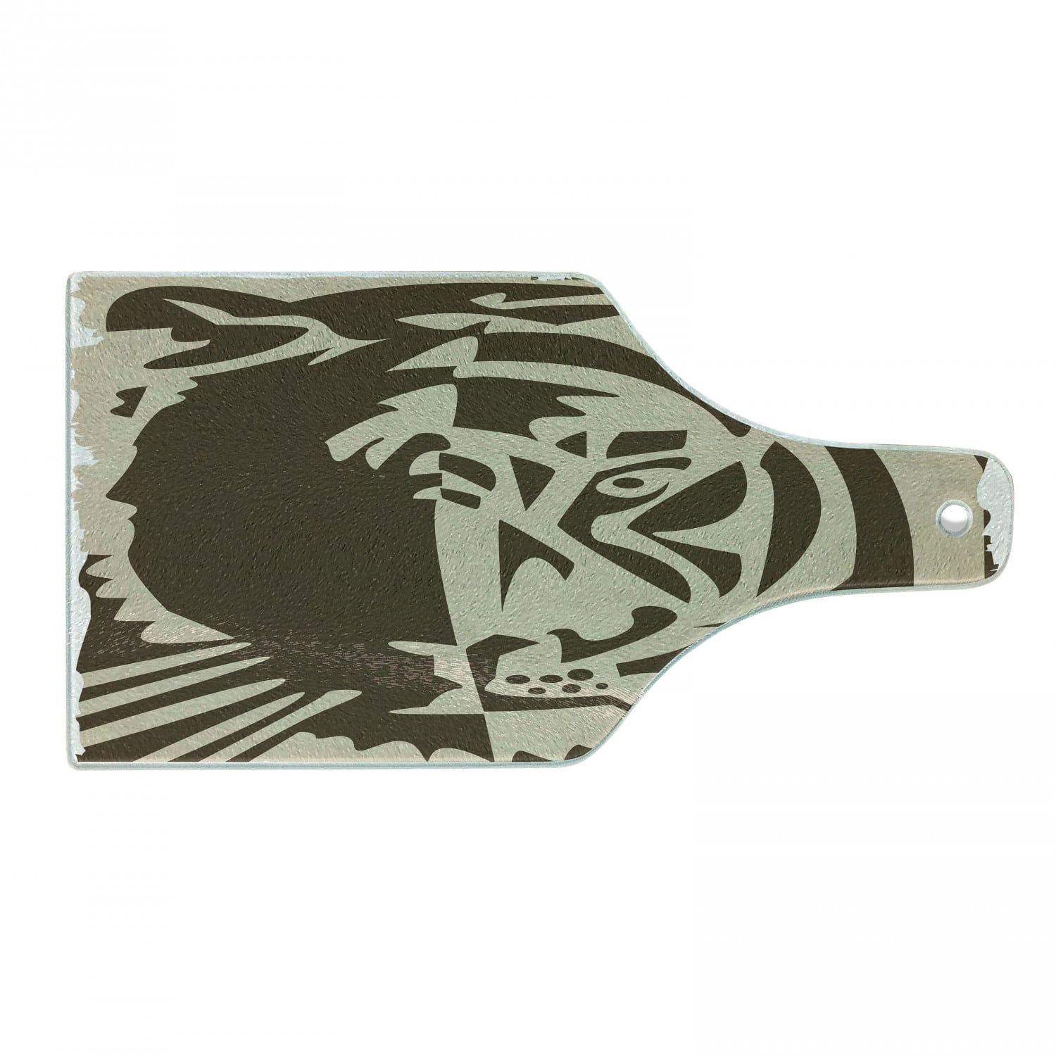 Tiger Cutting Board, Abstract Big Jungle Cat Predator Feline Grunge ...