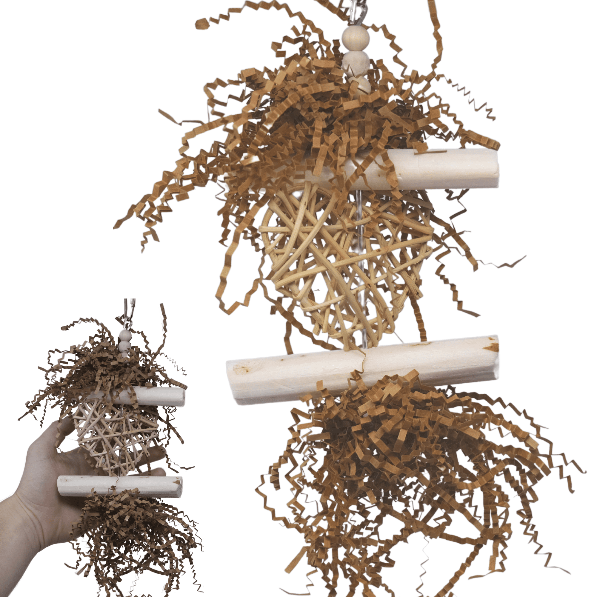 Bonka Bird Toys 3885 Heart Log Medium Bird Toy Color: Natural - Walmart.com