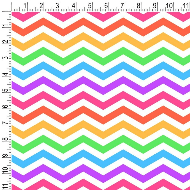 Rainbow Chevron Print