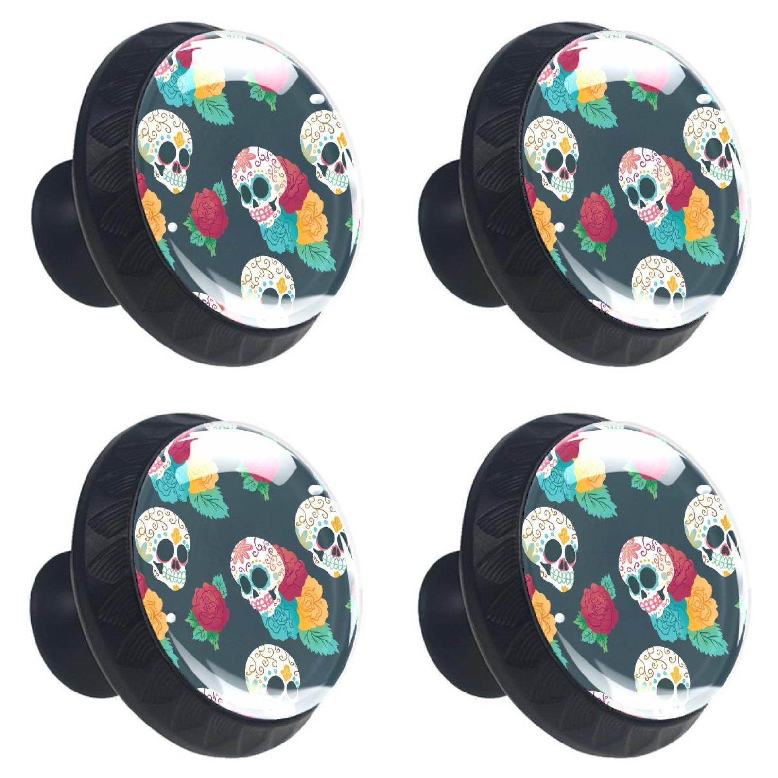 4 Pcs Skull Knobs for Kitchen Cabinet Cupboard Dresser Bookcase Drawer ...
