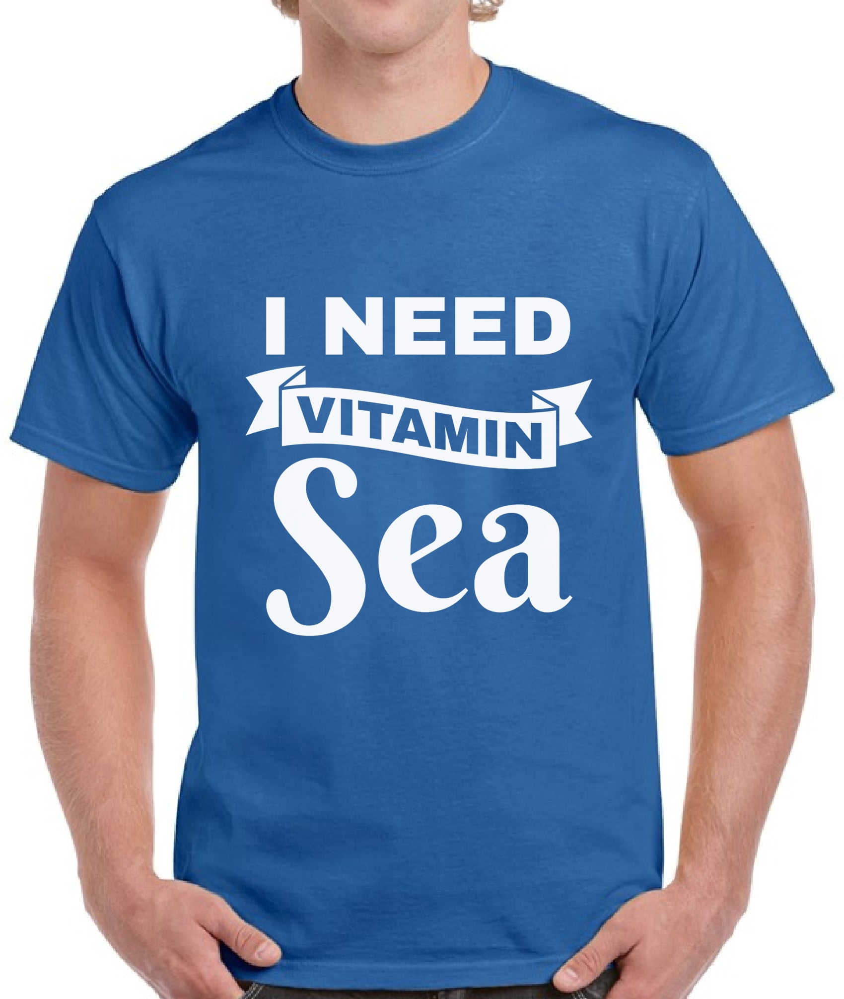 I Need Vitamin Sea White T-Shirt for Men - S M L XL 2XL 3XL 4XL 5XL ...