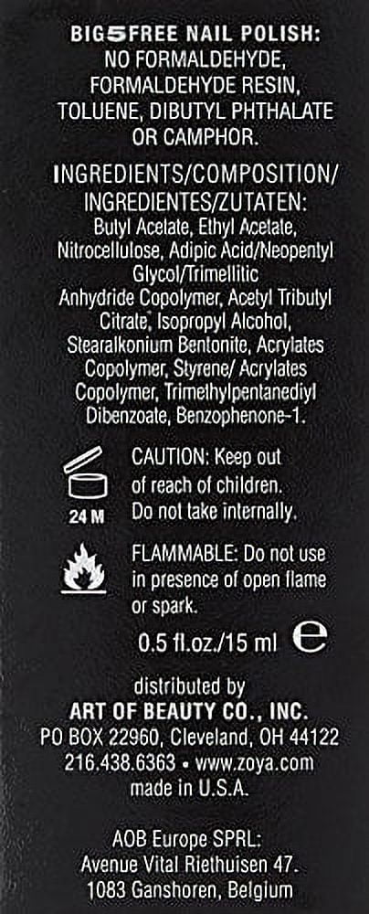 Zoya Nail Polish Ingredients