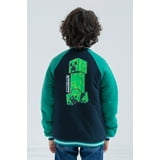 Minecraft Creeper Winter Character Zipper Varsity Jacket for Big Boys ...