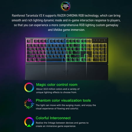 Razer V3X 104 Keys Gaming Keyboard Razer Chroma RGB USB Wired Keyboard ...