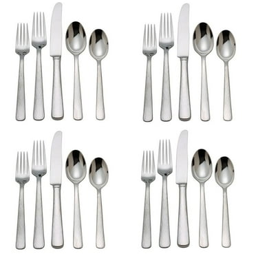 Gourmet Settings (GS) Silver Braid 18/10 Stainless Steel 20pc. Flatware ...
