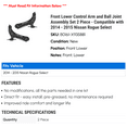 Front Lower Control Arm and Ball Joint Assembly Set 2 Piece ...