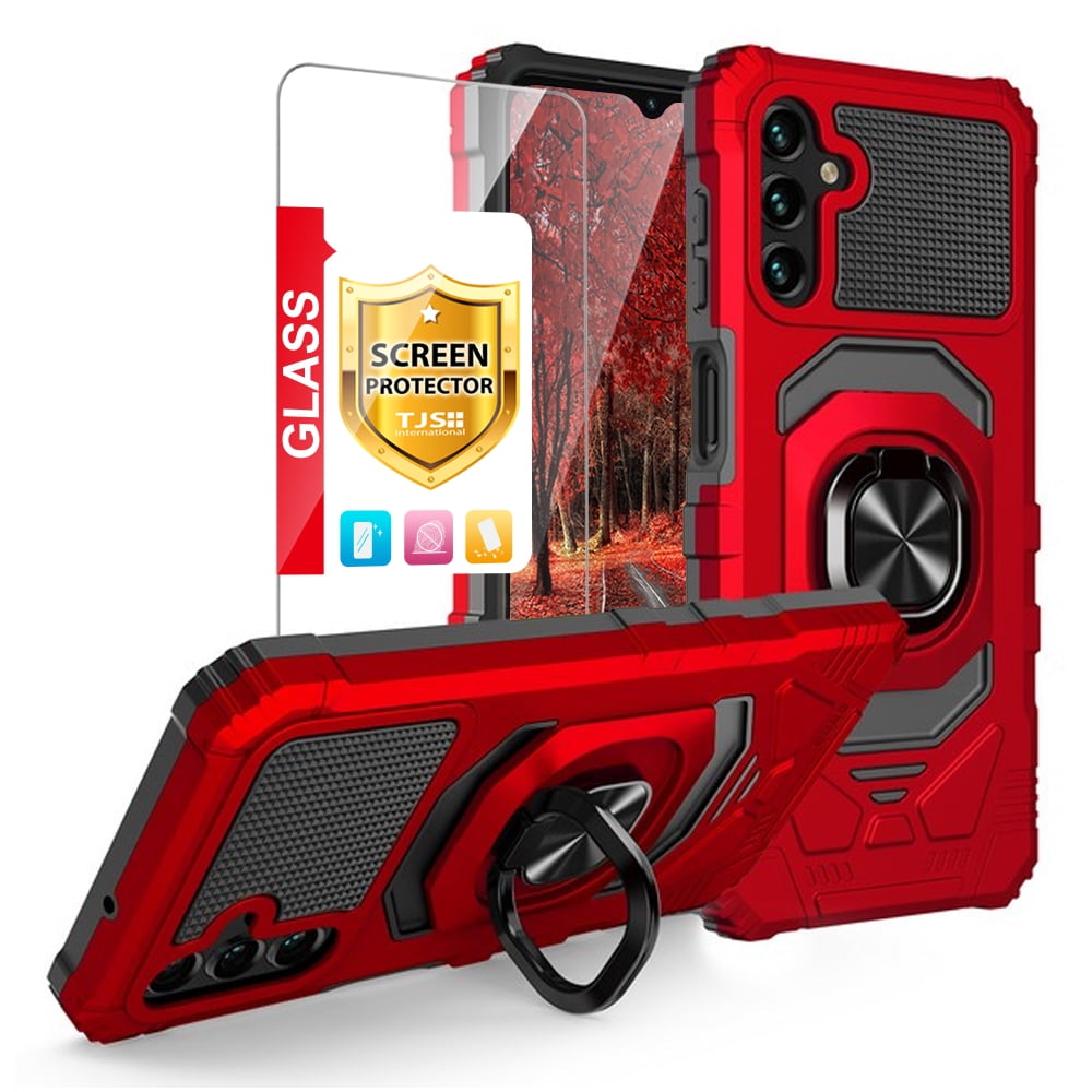 TJS for Samsung Galaxy A14 5G Phone Case, with Tempered Glass Screen ...