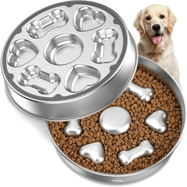 0829 Slow Feeder Insert for Dog Bowl,Silicone Pet Food Slow Feeder ...