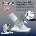 1in HDPE Bracket Betsy Flags 2-Position, Mounting Hardware, White ...